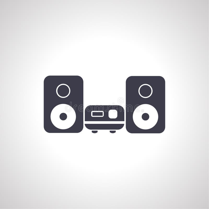 Home Theater Speakers Icon. Stock Vector - Illustration of amplifier ...