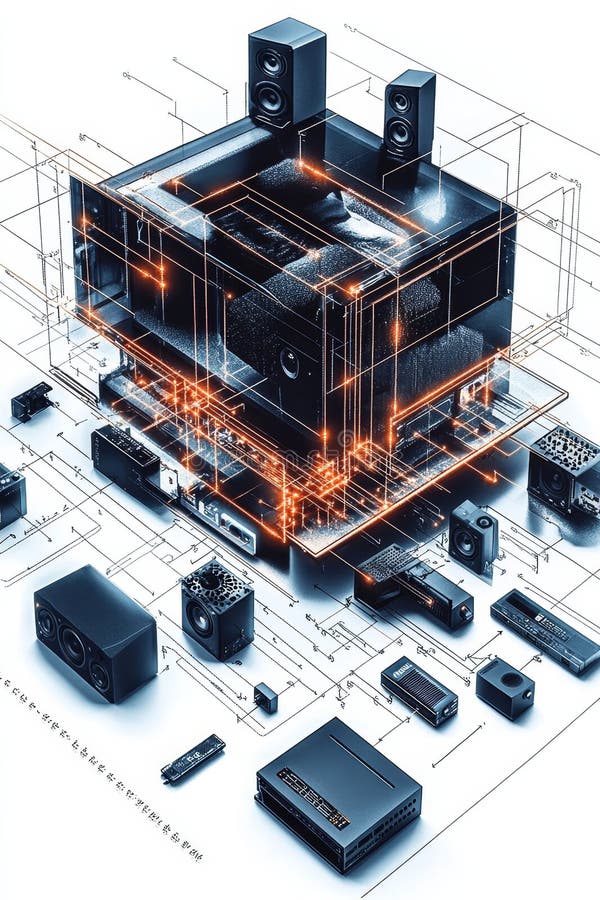 Home Theater System Exploded View Components, Connections, and ...