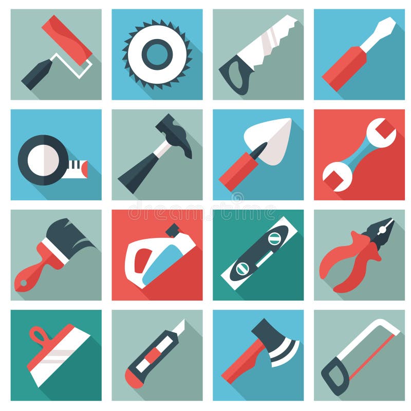 Home tool icons stock vector. Illustration of hardware - 81002818
