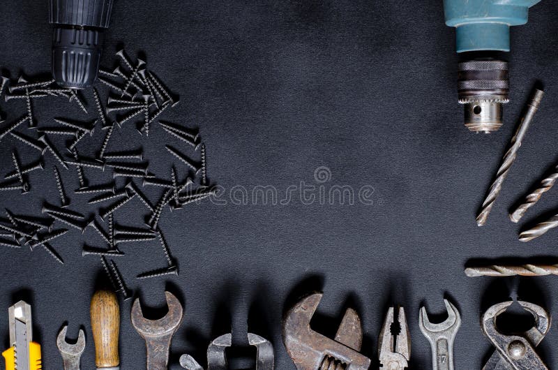 Home Tool for Repair and Construction. Copy Space Stock Photo - Image ...