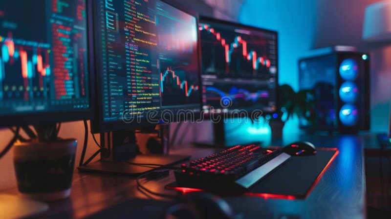Home Trading Setup Financial Charts Data Analytics Stock Photos - Free & Royalty-Free Stock ...