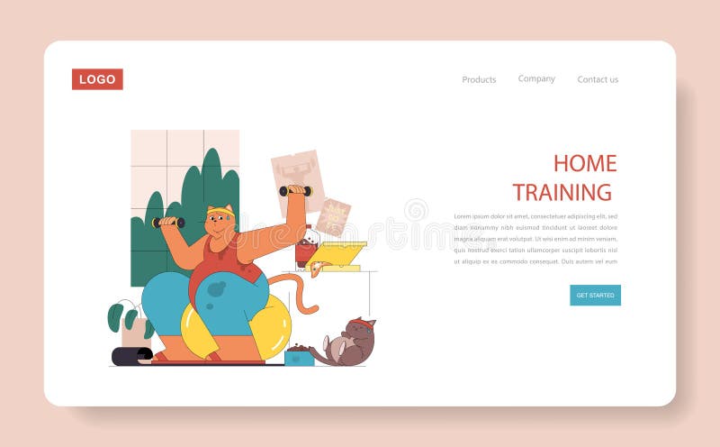 Fitness. Flat Vector Illustration Stock Illustration - Illustration of ...