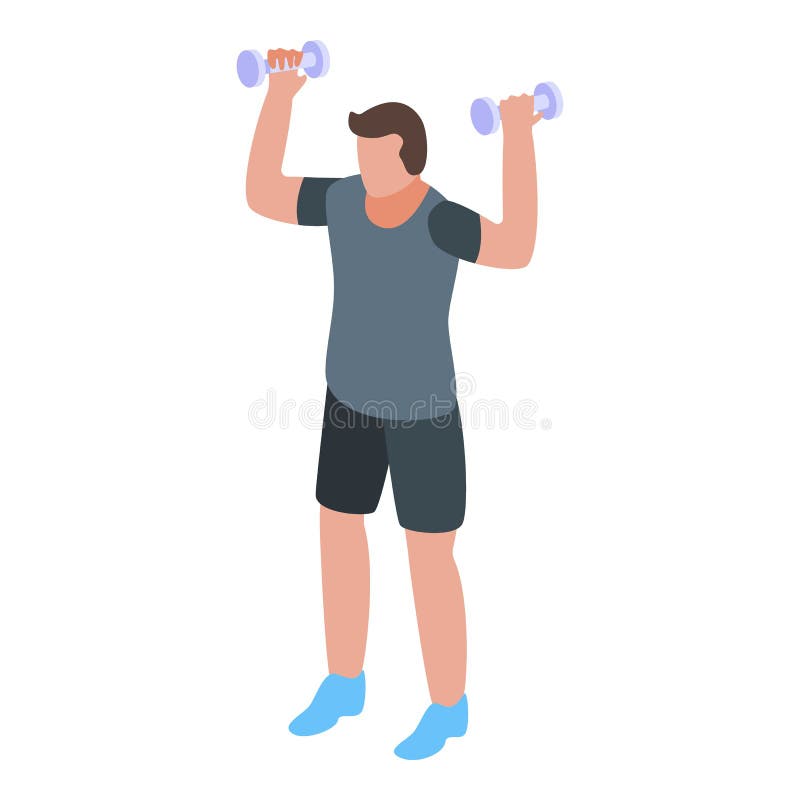 Home Training Morning Exercise Icon, Isometric Style Stock Vector ...