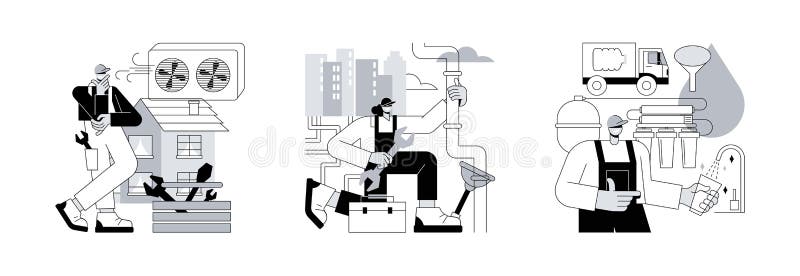 Home Treatment System Abstract Concept Vector Illustrations. Stock ...
