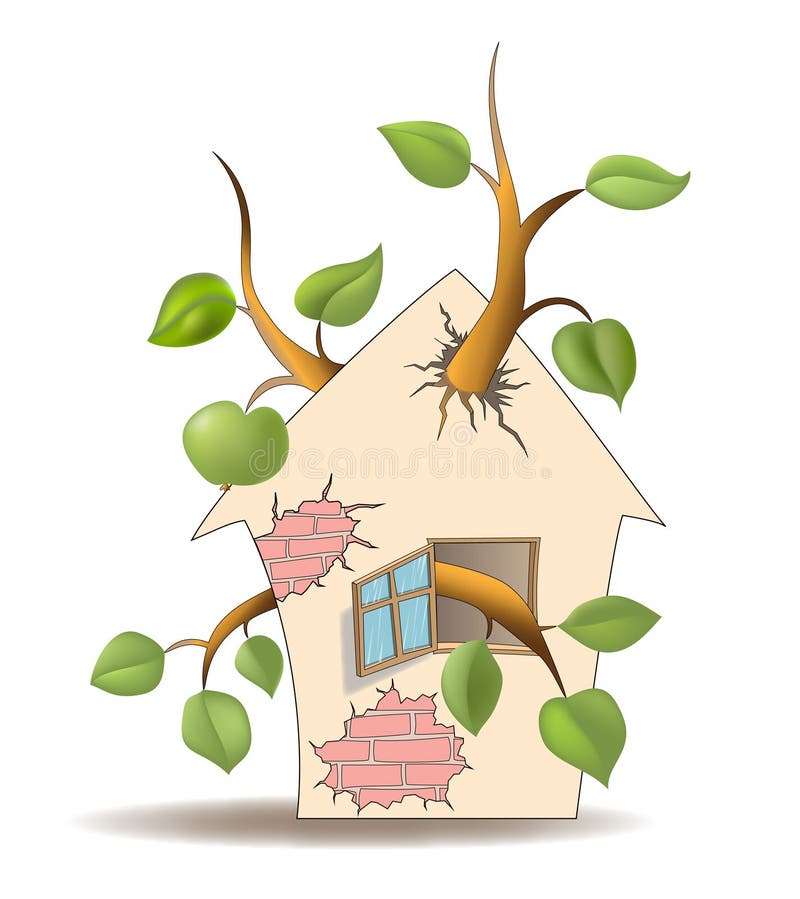 Eco home icon with tree stock vector. Illustration of ecology - 50338108