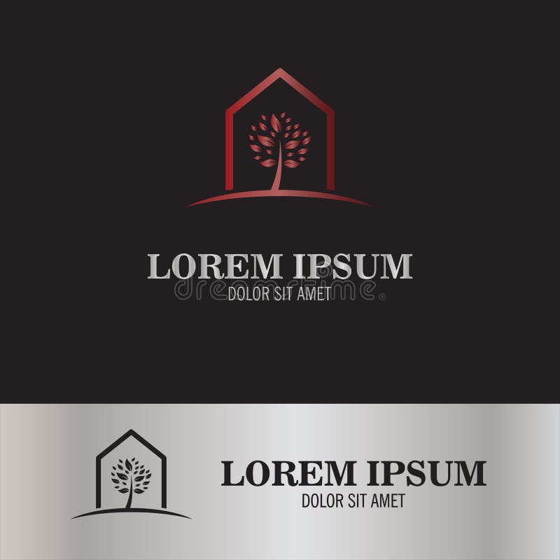 Home tree logo stock vector. Illustration of graphic - 82244935