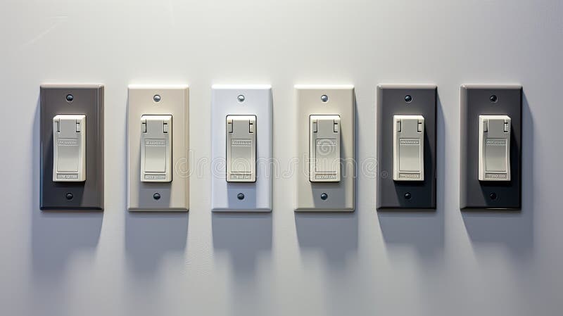 Home turn off light switch stock illustration. Illustration of house ...