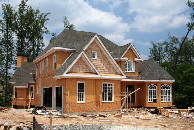 New Home Construction Framing Foyer Area Stock Photo - Image of home ...