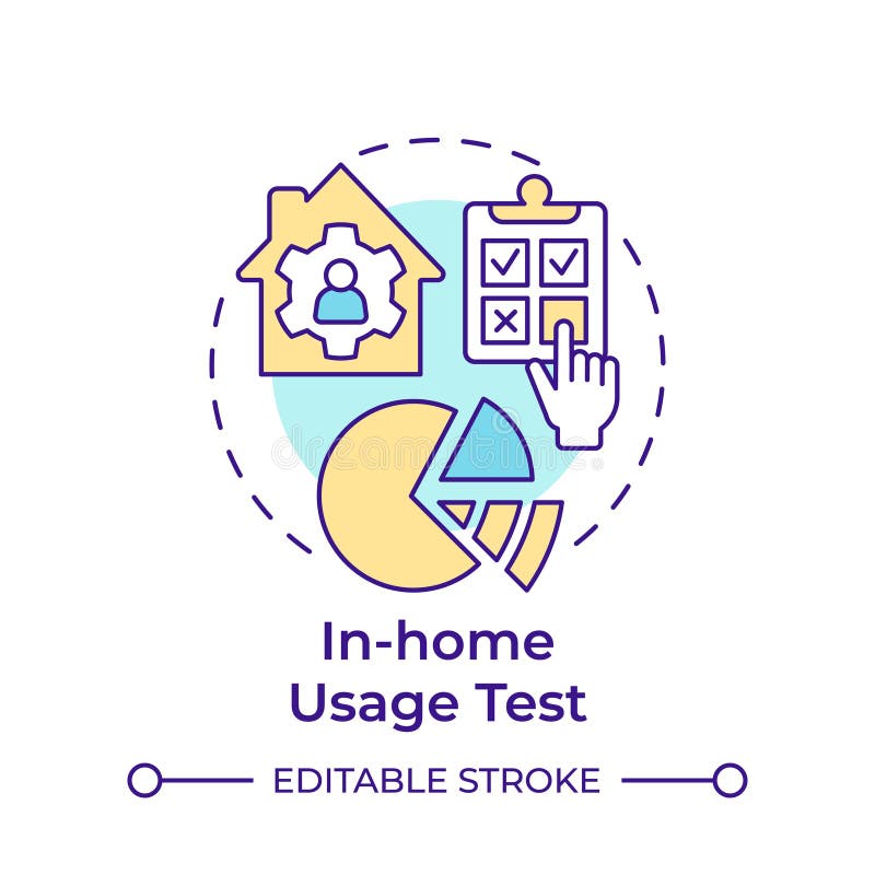 In-home Usage Test Multi Color Concept Icon Stock Illustration ...