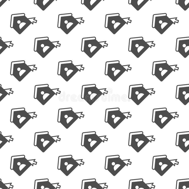 Home User and Mouse Cursor Solid Seamless Pattern, Remote Work Theme. Vector Graphics Stock ...