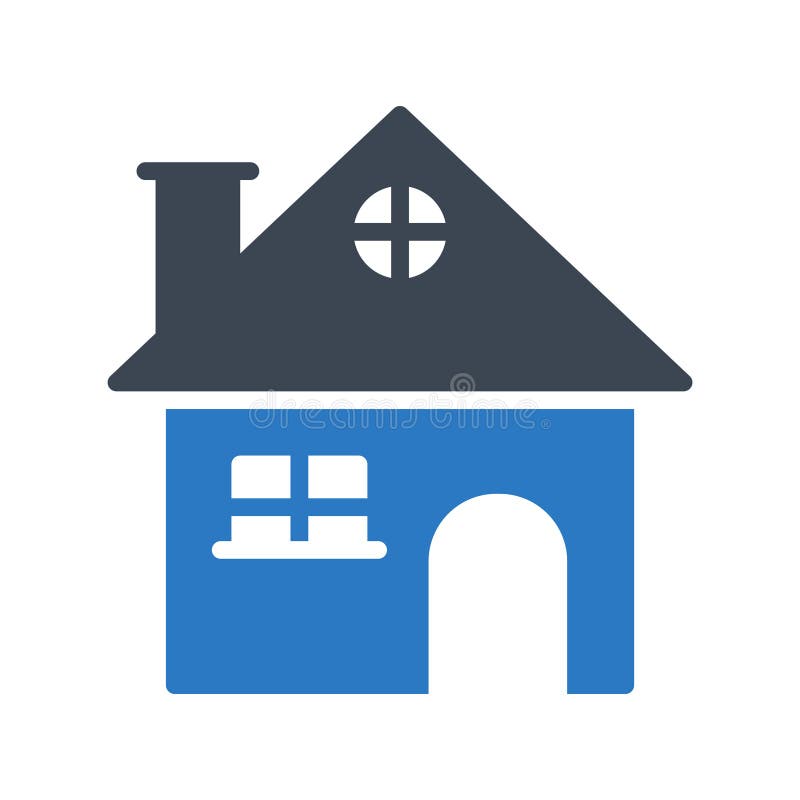 Home Glyphs Color Vector Icon Stock Vector - Illustration of ...