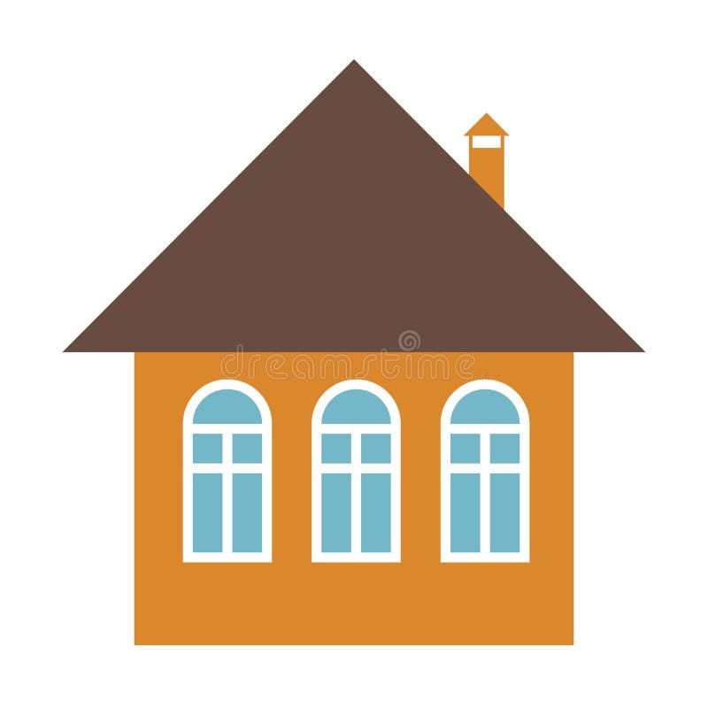 Simple vector home stock vector. Illustration of detached - 107069482