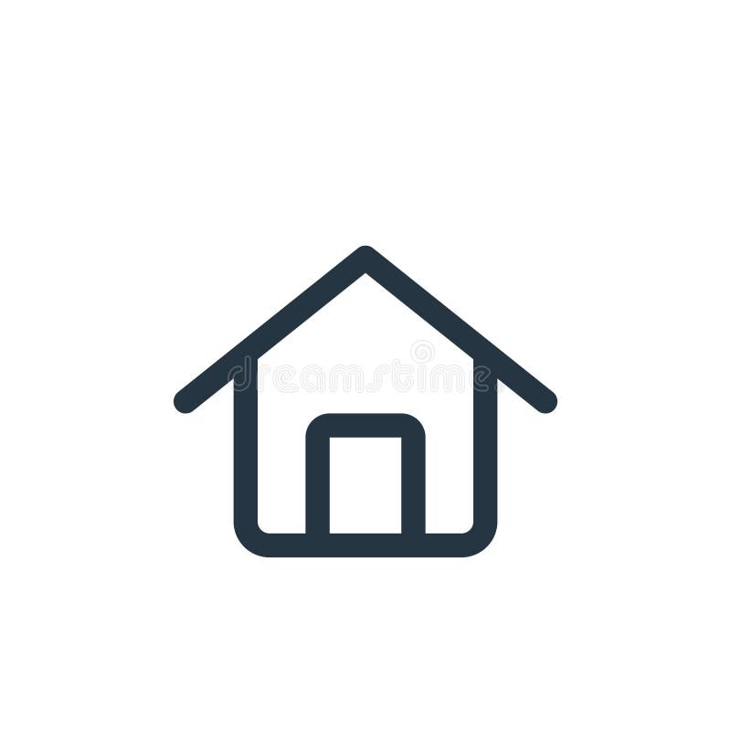 Home Vector Icon Isolated on White Background. Outline, Thin Line Home ...