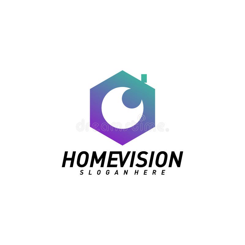Home Vision Creative Design Logo Vector Concept. Eye House Logo ...