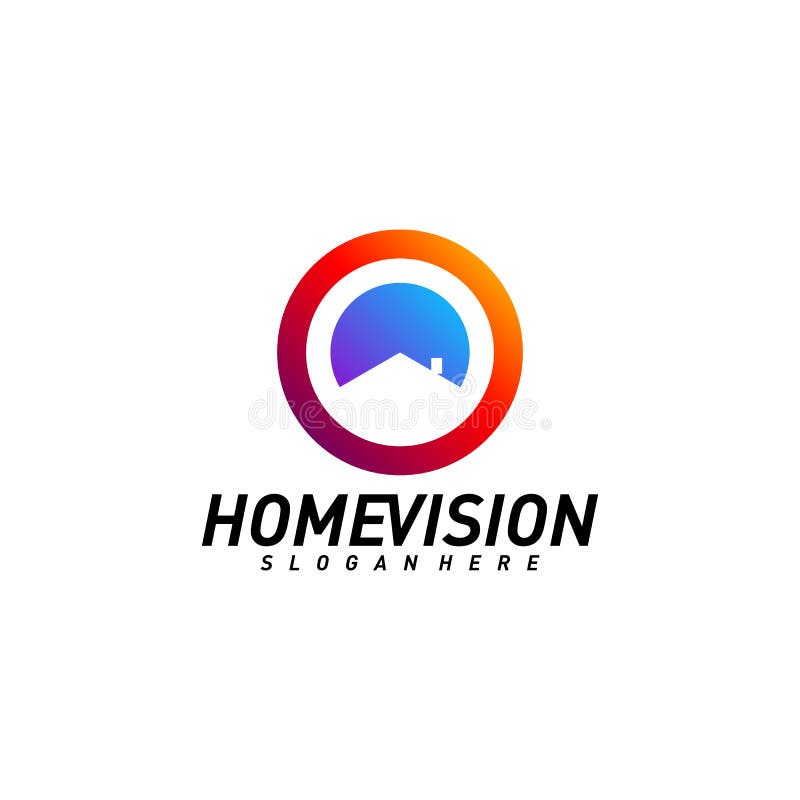 Home Vision Creative Design Logo Vector Concept. Eye House Logo ...