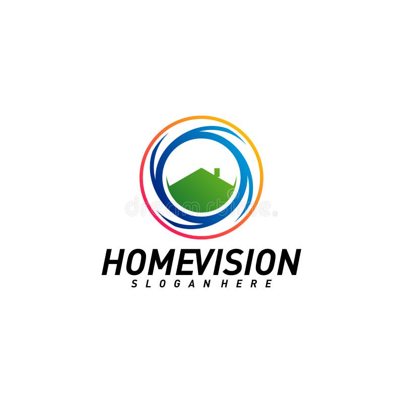 Home Vision Creative Design Logo Vector Concept. Eye House Logo ...