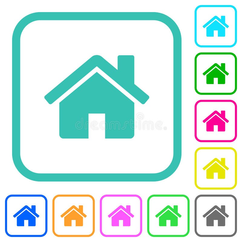 Home Vivid Colored Flat Icons Stock Vector - Illustration of location ...