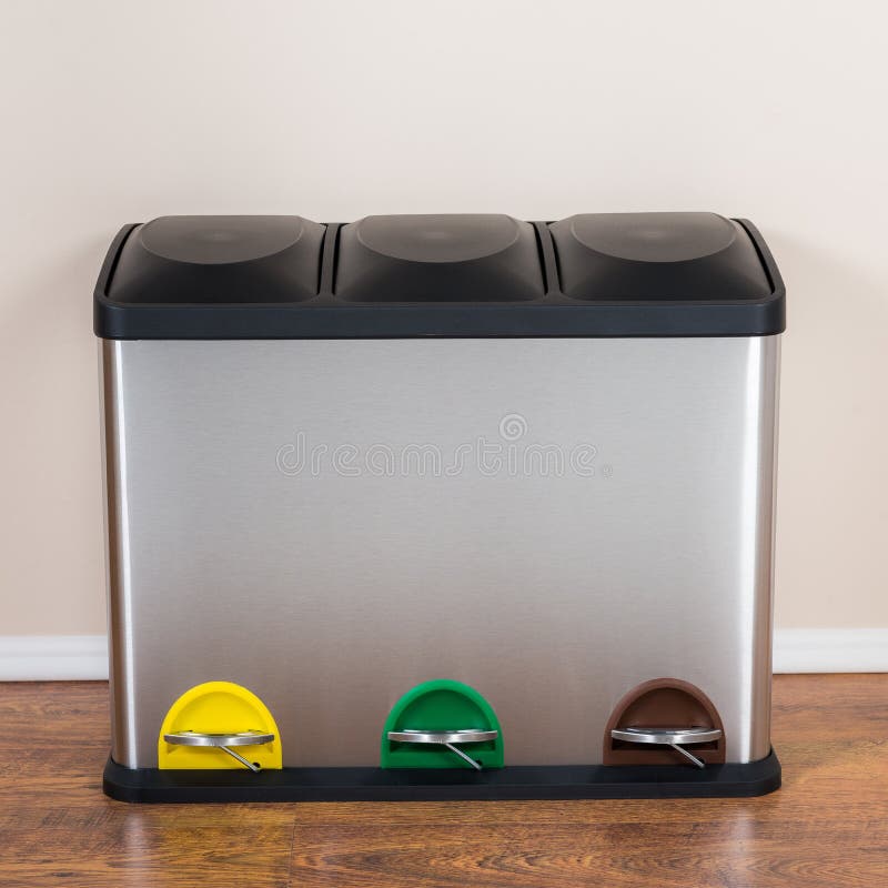 In-home Waste Sorting Garbage Bin Stock Photo - Image of home, nature ...