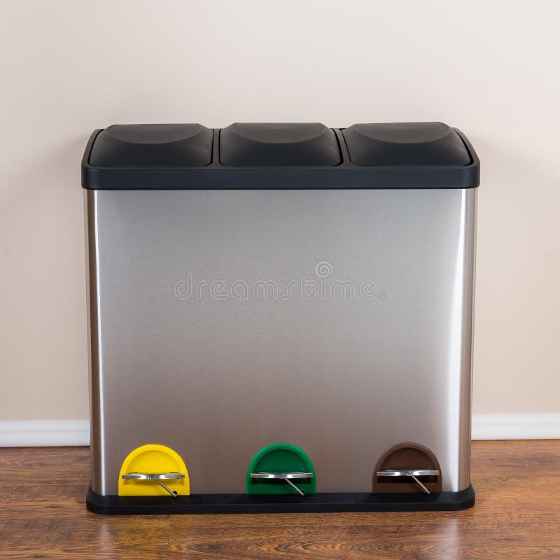 In-home Waste Sorting Garbage Bin Stock Image - Image of rubbish ...