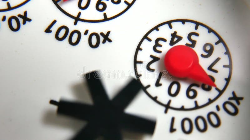 Water Meter Showing Consumption of Water. Water Meter Display Showing ...