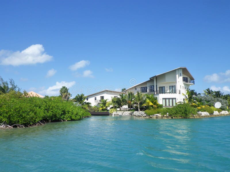 Home on the waterfront stock photo. Image of blue, house - 94465702