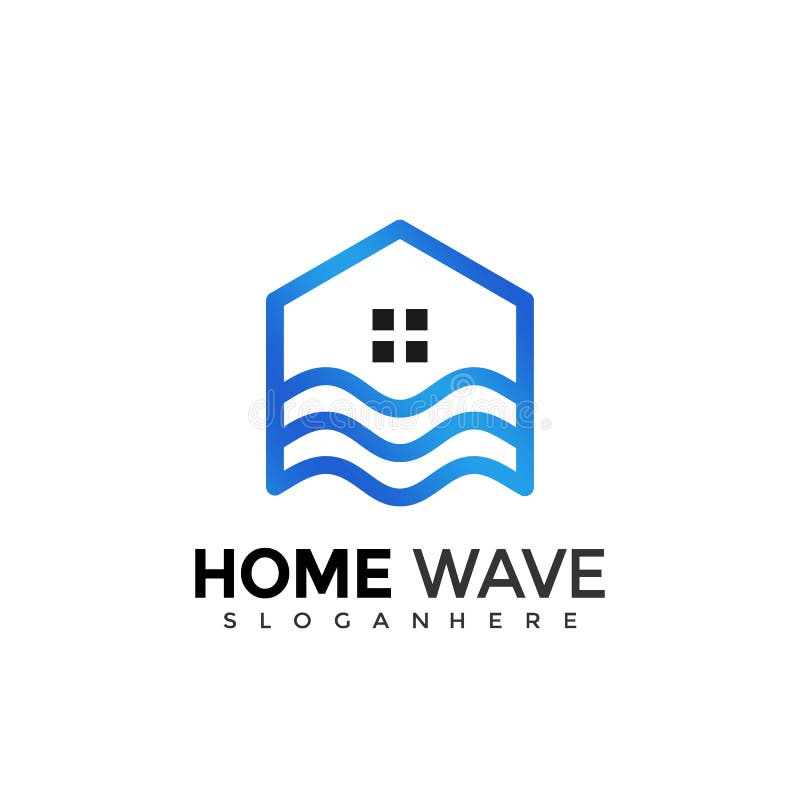 Home Wave Logo Design. Creative Idea Logos Designs Vector Illustration ...