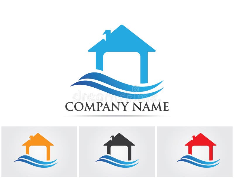 Home Wave Logo and Symbols Icons Template Stock Vector - Illustration ...