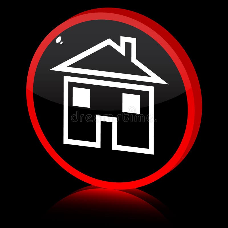 Home web button stock vector. Illustration of home, button - 10705668