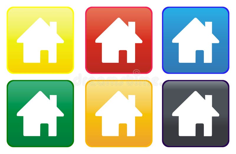 Yellow web home button stock illustration. Illustration of illustration ...