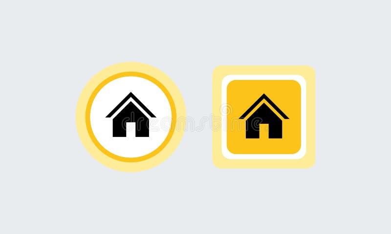 Home Web Icons. House Symbol Button, Simple Vector Illustration Stock ...