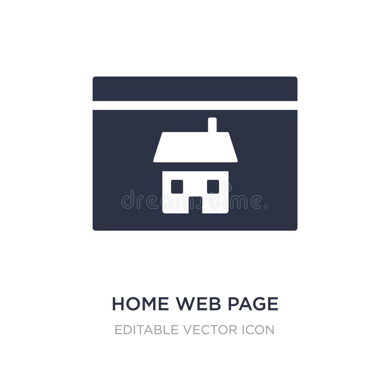 Home Web Page Icon on White Background. Simple Element Illustration ...