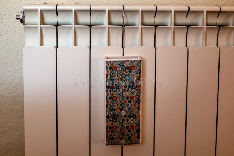 Home White Radiator with Hanging Ceramic Vaporizer Stock Image - Image ...