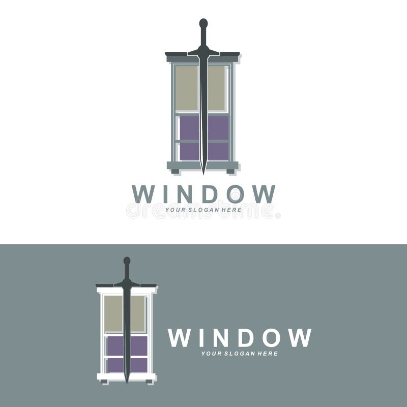 Home Window Logo, Home Interior Icon Design Stock Vector - Illustration ...
