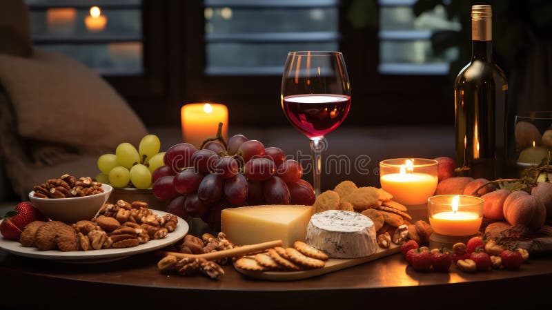 Home wine cheese top stock illustration. Illustration of pairing ...