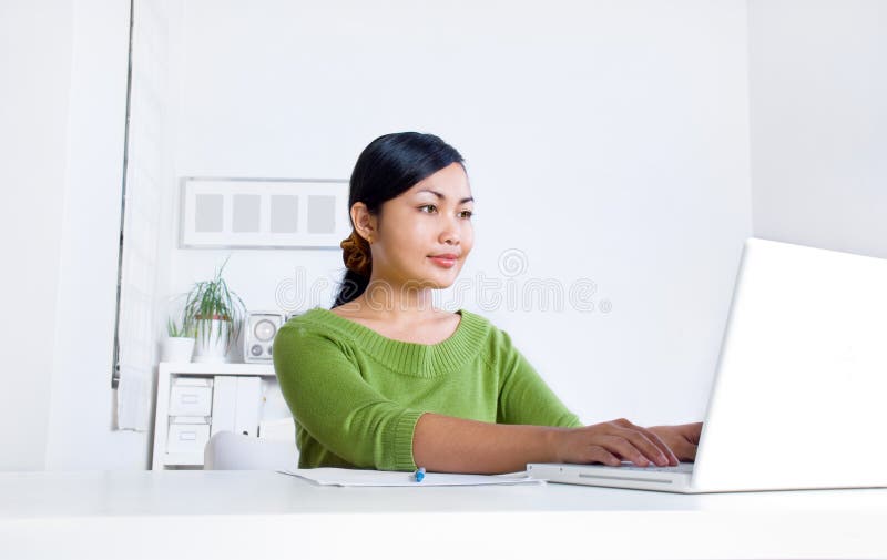 Home work stock photo. Image of beautiful, pretty, freelancer - 3889568