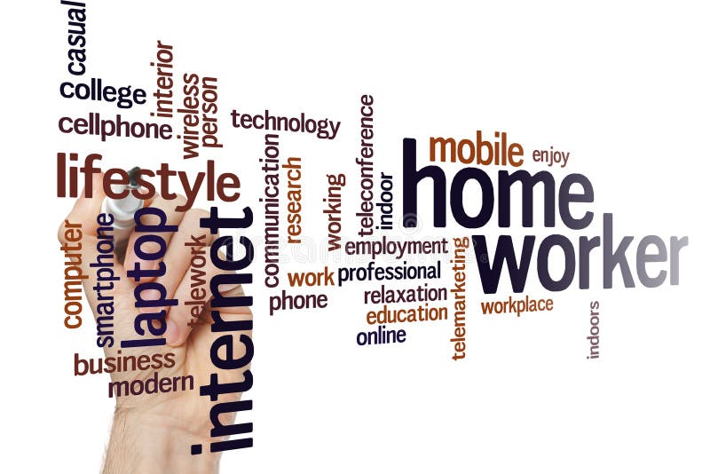 Home worker stock vector. Illustration of monitor, vector - 1469968