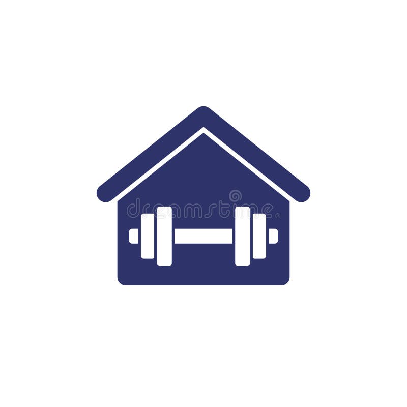 Home workout icon on white stock vector. Illustration of active - 305932695