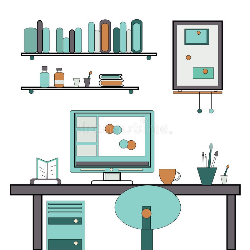 Workspace Paint Stock Illustrations – 10,779 Workspace Paint Stock ...