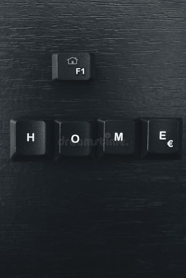 Home Written with the Keys of the Keyboard Stock Photo - Image of enter ...