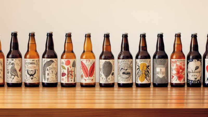 Homebrew beer drawing stock illustration. Illustration of names - 327520453