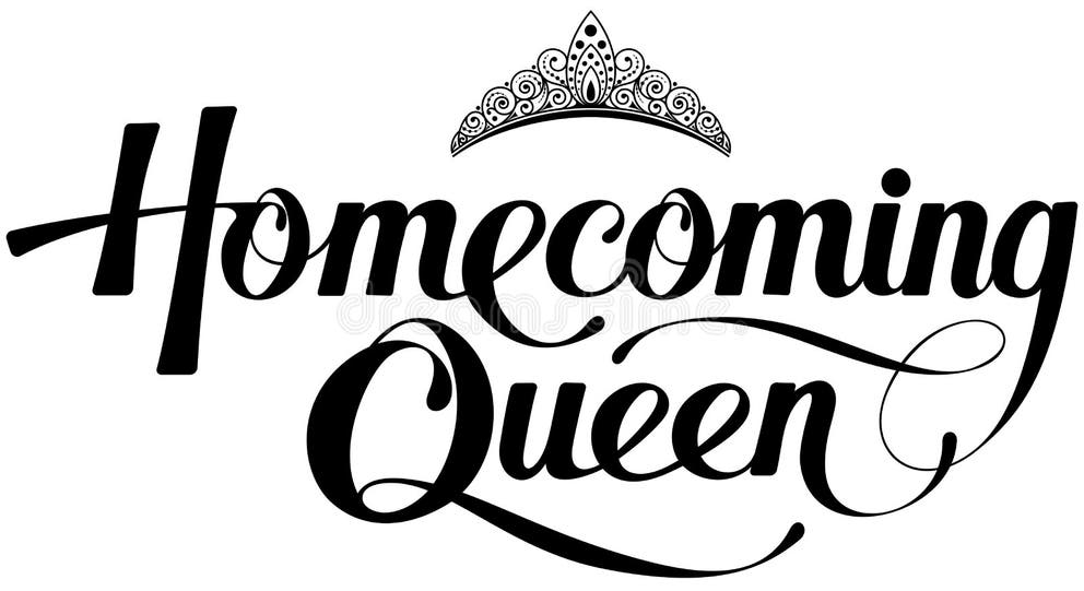 Homecoming Queen - Custom Calligraphy Text Stock Vector - Illustration ...