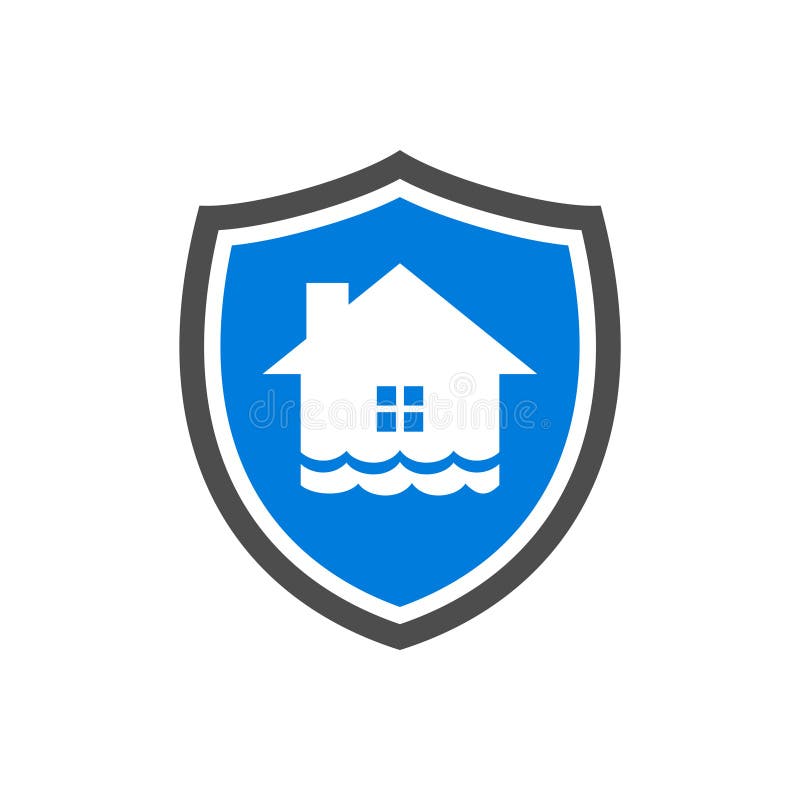 Homeguard Flood Protection Symbol Design Stock Vector - Illustration of ...