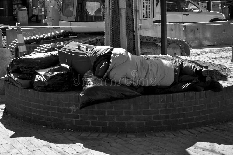 Homeless in america stock photo. Image of construction - 4695482