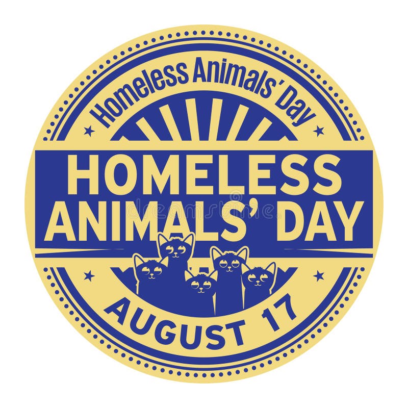 Homeless Animals Day, August 17 Stock Vector - Illustration of homeless ...