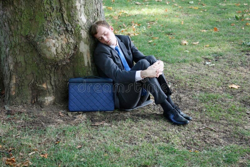 Homeless business man stock photo. Image of jobless, outdoors - 11402720