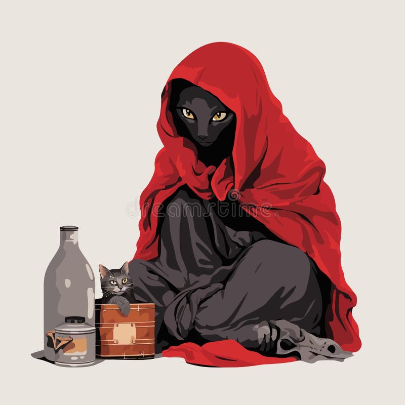 Homeless Cat Vector Flat Minimalistic Isolated Illustration Stock ...