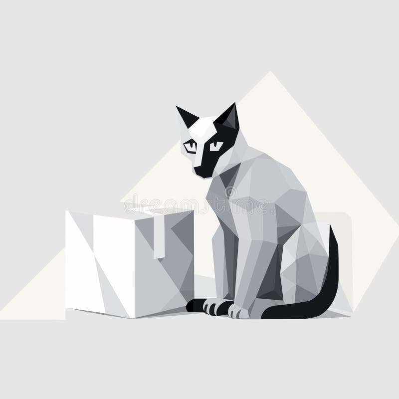 Homeless Cat Vector Flat Minimalistic Isolated Illustration Stock ...