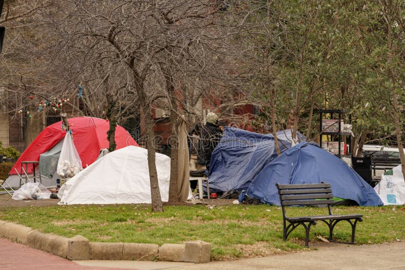Homeless Encampment Under Bridge in Los Angeles Editorial Photo - Image ...
