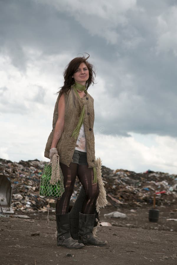 Homeless girl. stock photo. Image of economic, adult - 14348816