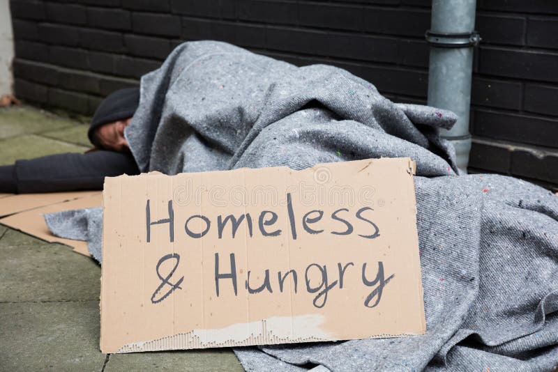 Homeless and hungry. stock photo. Image of side, homelessness - 33261372